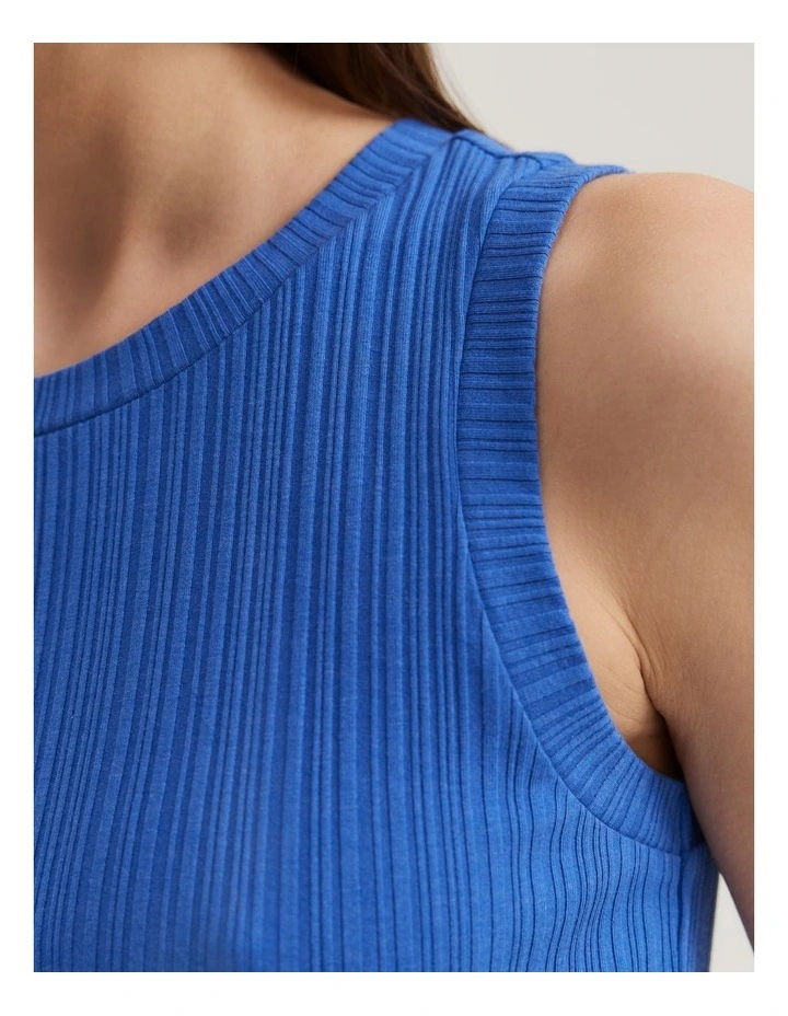 Country Road Rib Tank Dress in Sapphire | MYER