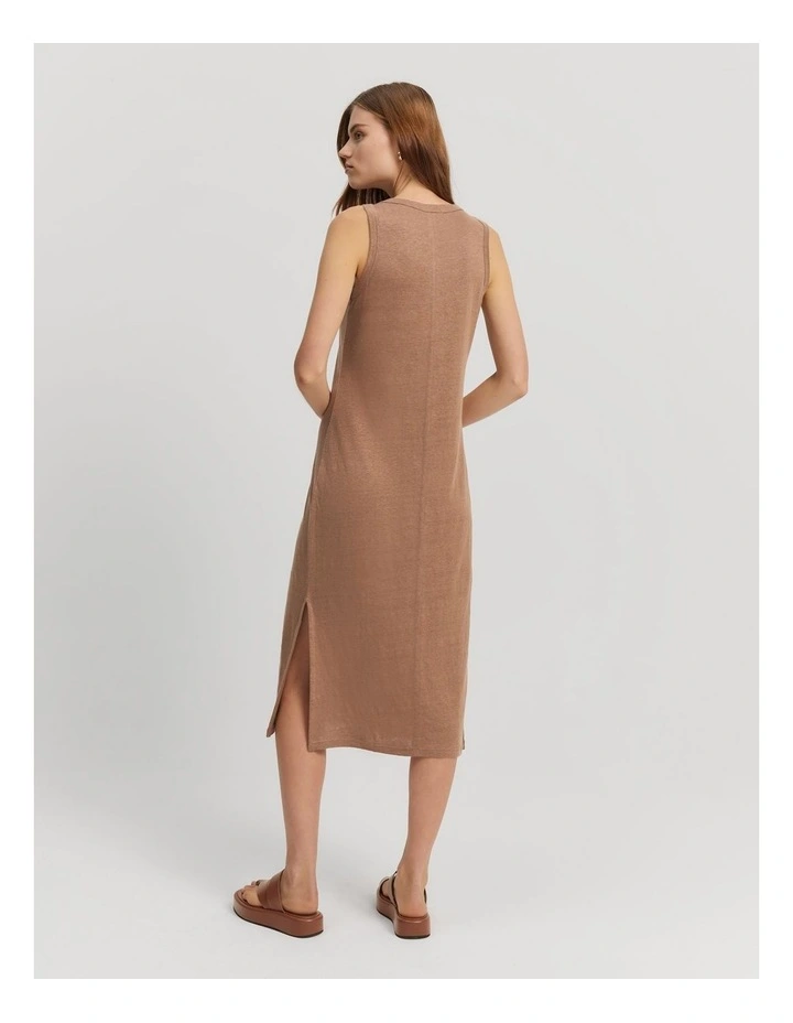 Country Road Linen Jersey Dress in Biscuit | MYER