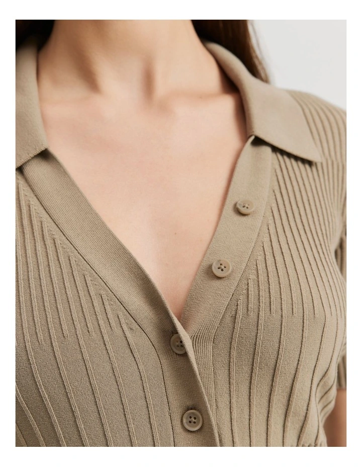 Country Road Variegated Rib Top in Sicilian Olive | MYER