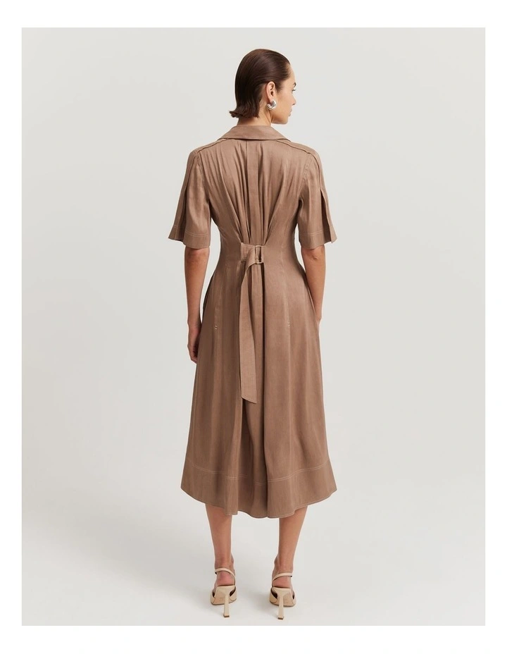 Country Road Organically Grown Linen Blend Cinched Shirt Dress in ...