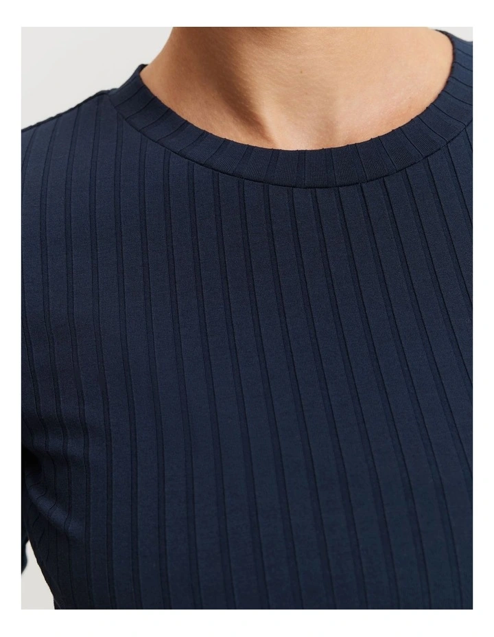 Country Road Short Sleeve Rib T-shirt In Navy | MYER