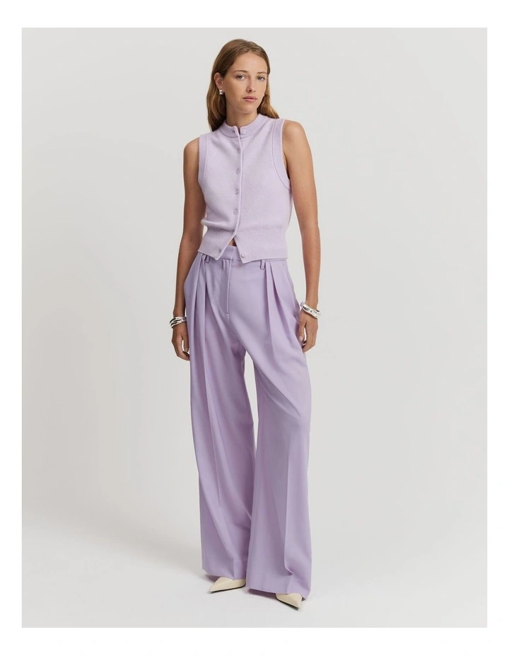 Country Road Gcs-certified Cashmere Blend Button Knit Vest in Lilac | MYER