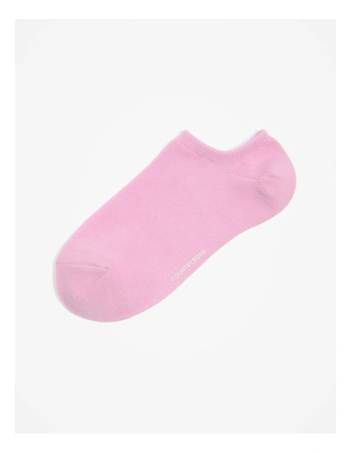 Country Road Australian Cotton Blend Sneaker Sock in Rose | MYER