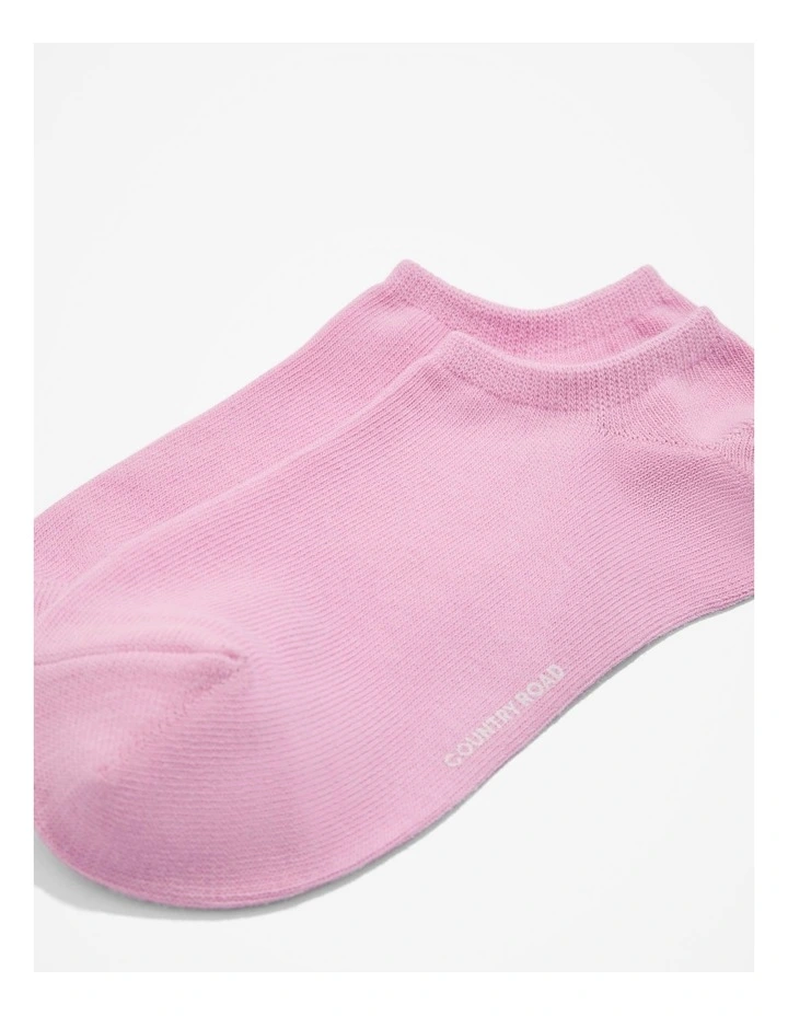 Country Road Australian Cotton Blend Sneaker Sock In Rose | MYER