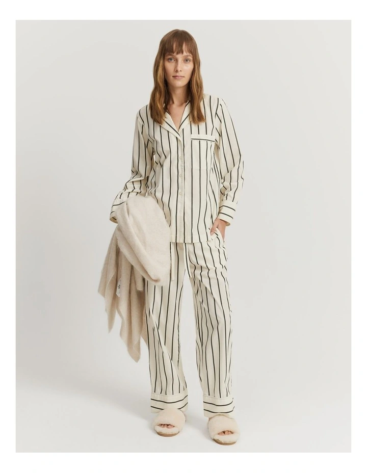 Country Road Australian Cotton Stripe Pyjama Set in Black Stripe | MYER
