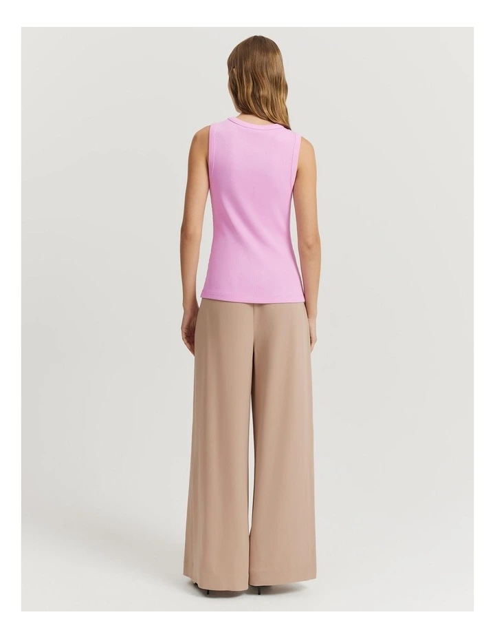 Country Road High Neck Rib Tank In Rosetta | MYER