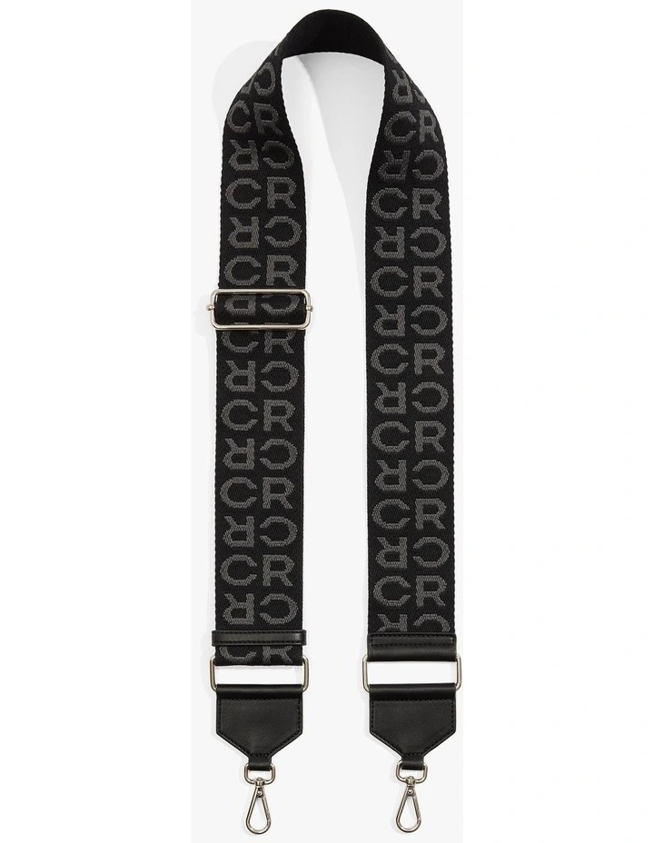 Country Road Wide Monogram Strap in Black | MYER