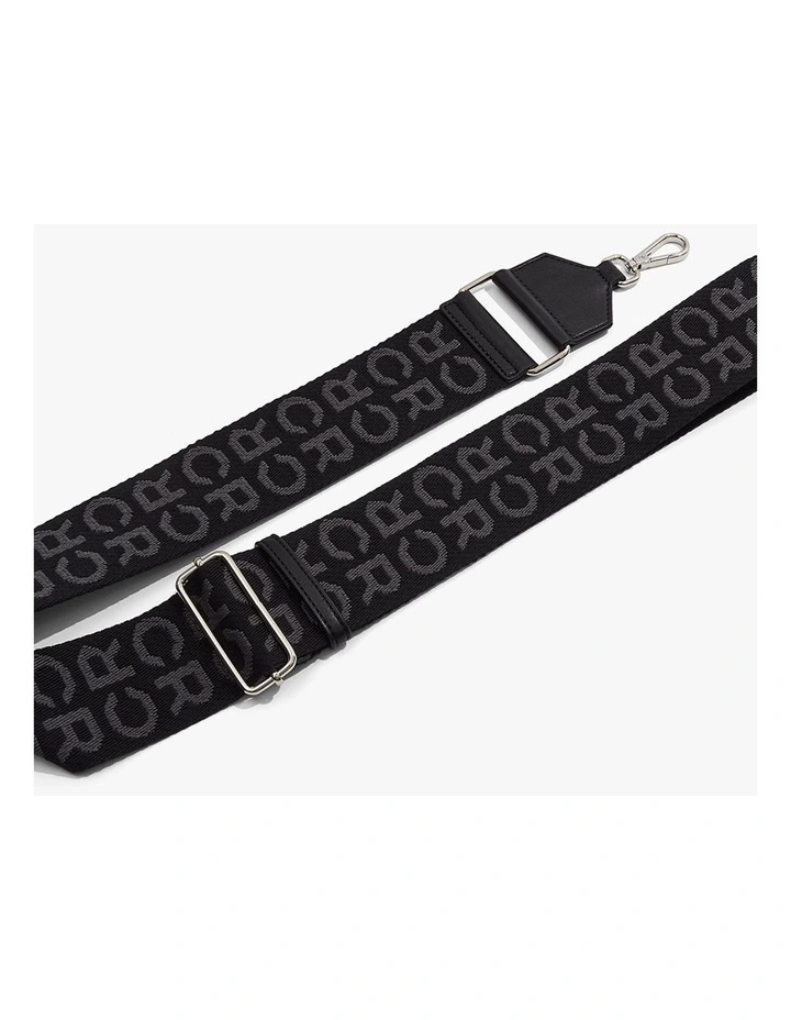 Country Road Wide Monogram Strap in Black | MYER