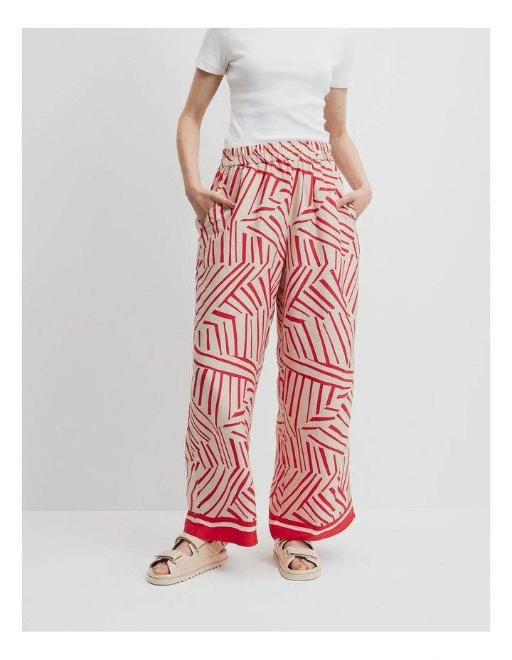 Country Road Print Pull-on Cupro Pant in Spliced Stripe | MYER
