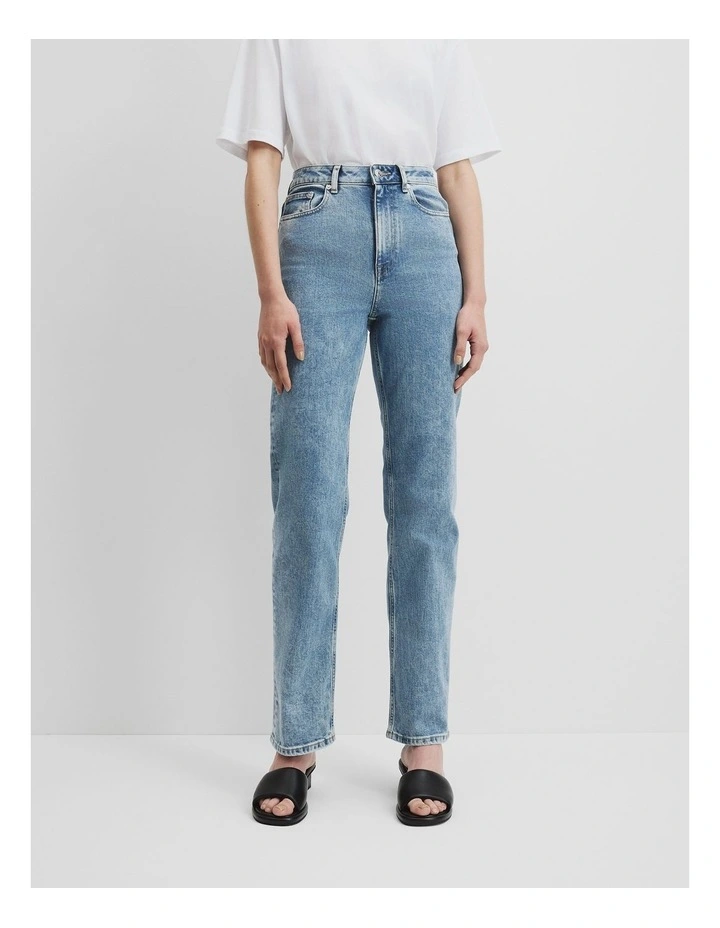 Country Road High Rise Straight Leg Jean in Vintage Wash Denim | MYER