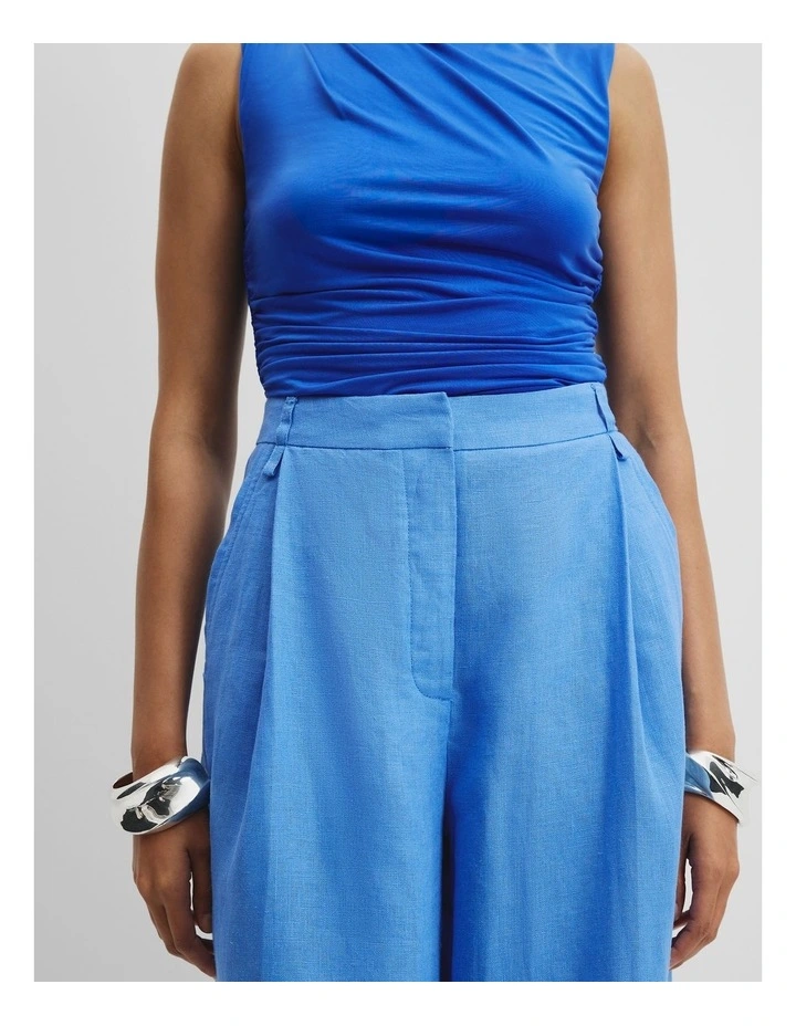 Country Road Organically Grown Linen Yarn Dyed Pant in Arctic Blue | MYER