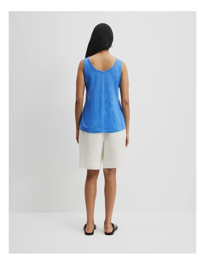 Country Road Linen Jersey Tank in Arctic Blue | MYER