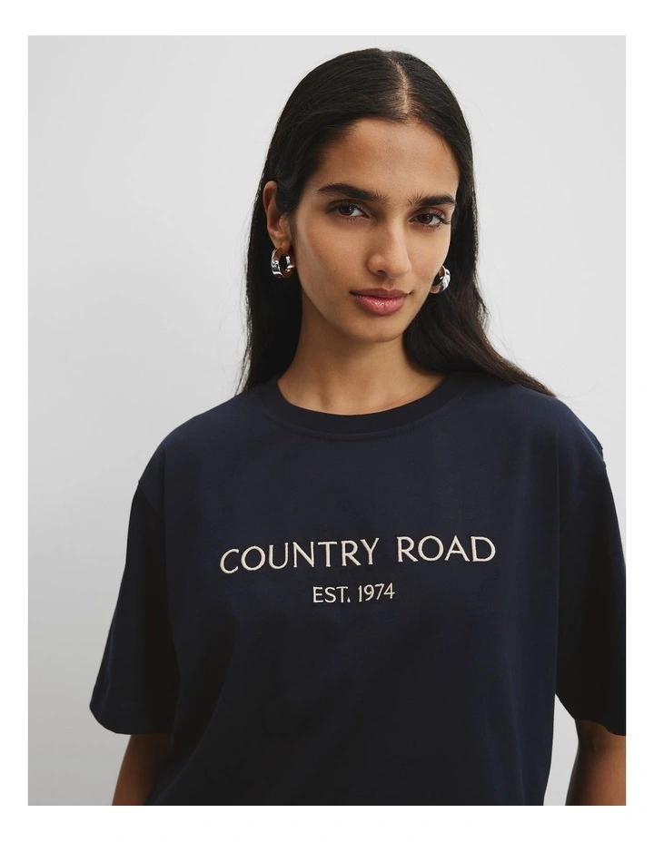 Country Road Verified Australian Cotton Est. 1974 Tank in Navy | MYER