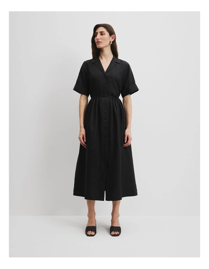 Country Road Midi Shirt Dress in Black | MYER