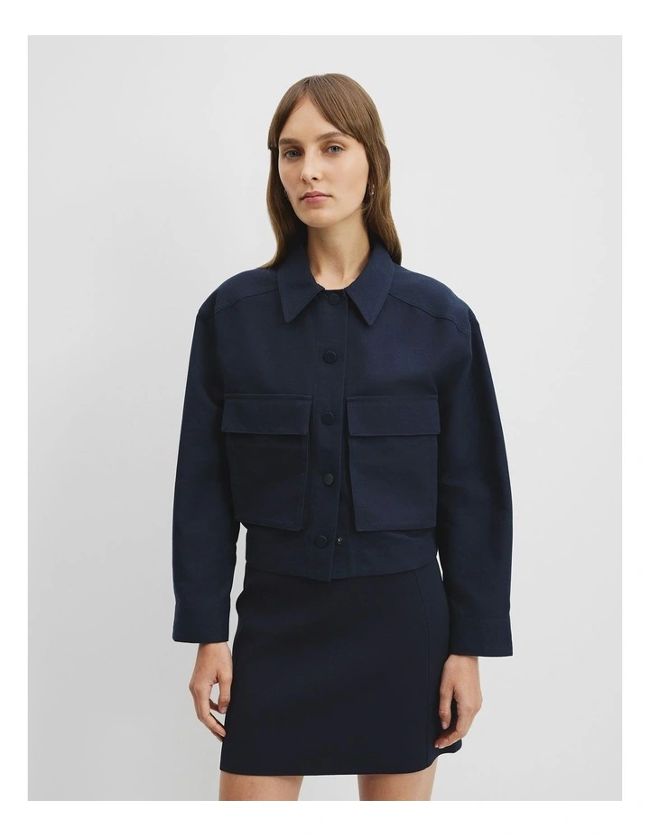 Country Road Snap Button Jacket in Navy | MYER