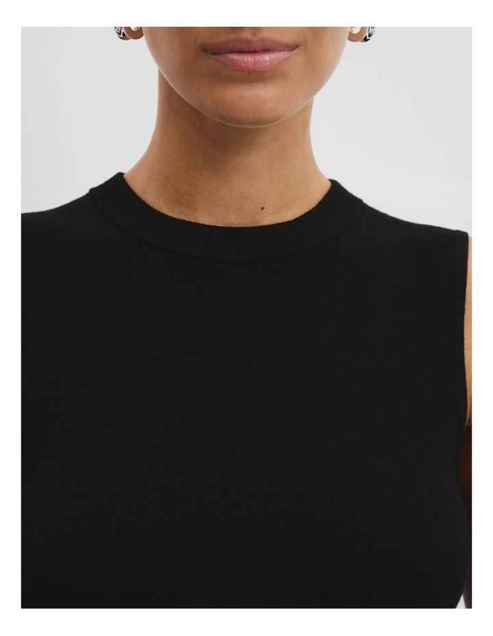 Country Road Australian Merino Wool Silk Tank in Black | MYER