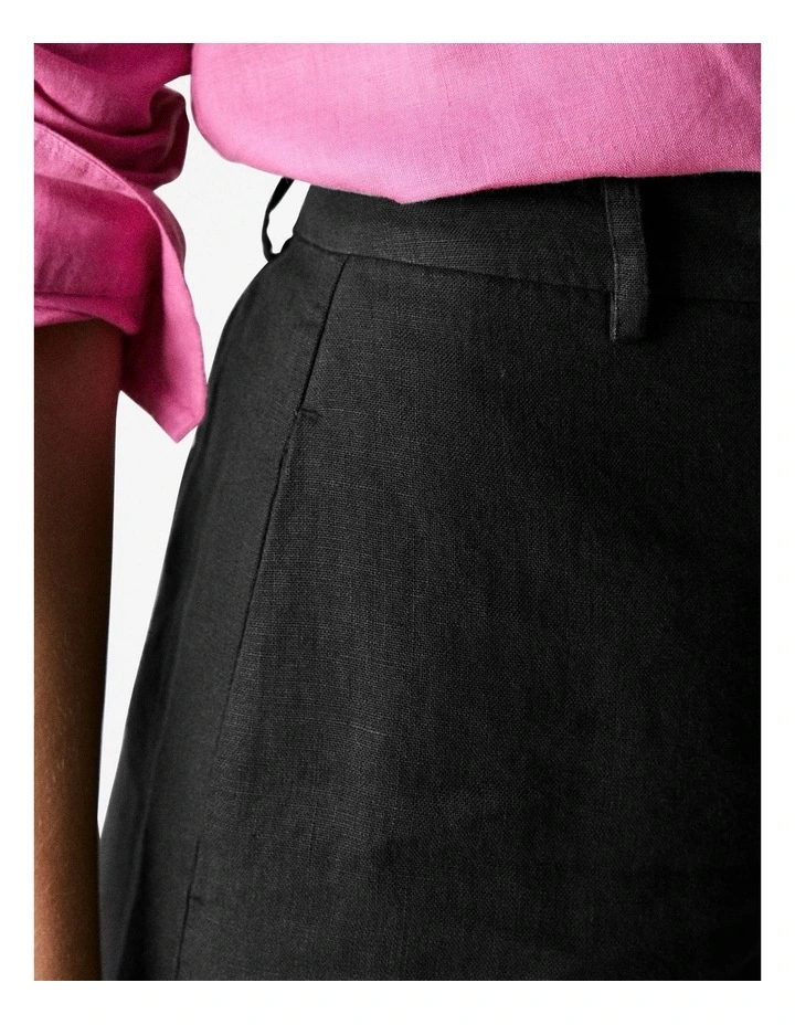 Trenery Linen Smart Shorts in Black | MYER