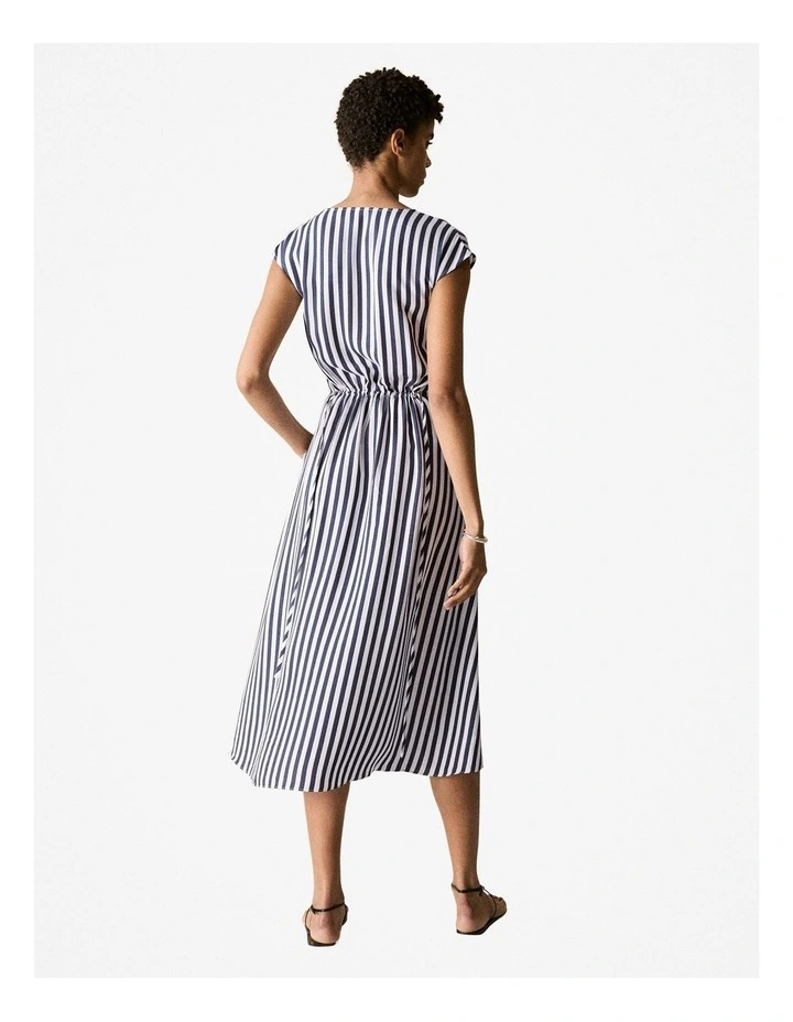 Trenery Modal Stripe Dress in Night Sky | MYER