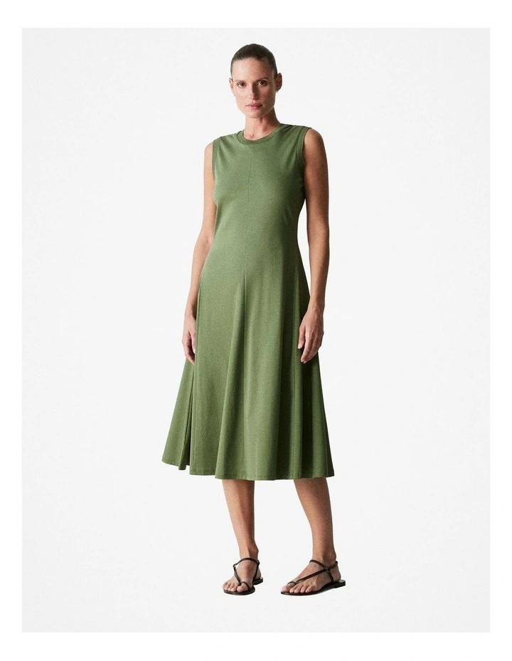 Trenery Cotton Interlock Tank Dress in Ivy | MYER