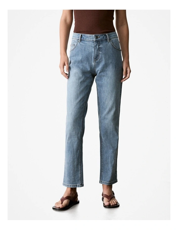 Trenery Australian Cotton Blend Boyfriend Jeans in Vintage Wash Denim ...