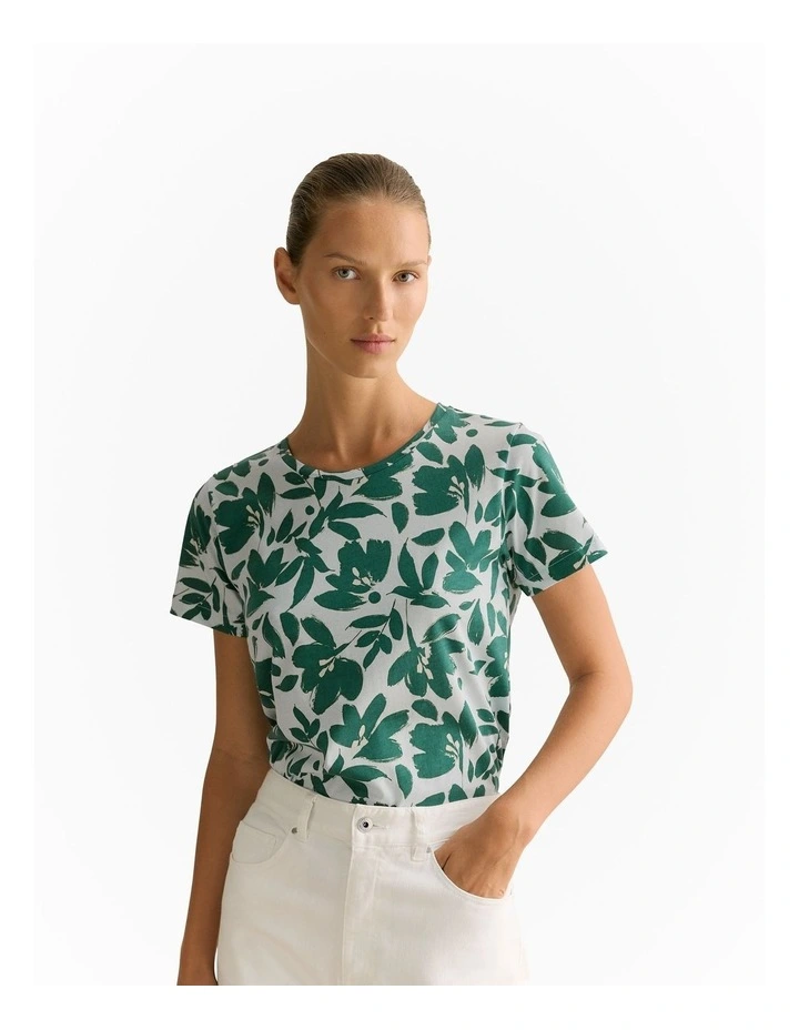 Trenery Bellflower Australian Cotton T-shirt in Powder Blue | MYER