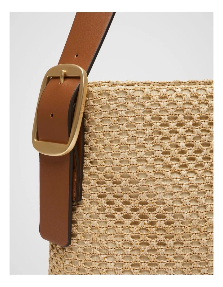 Unison Evie Textured Tote Bag in Brown | MYER