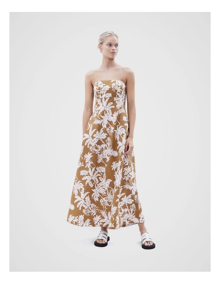 Unison Strapless Linen Maxi Dress in Assorted | MYER