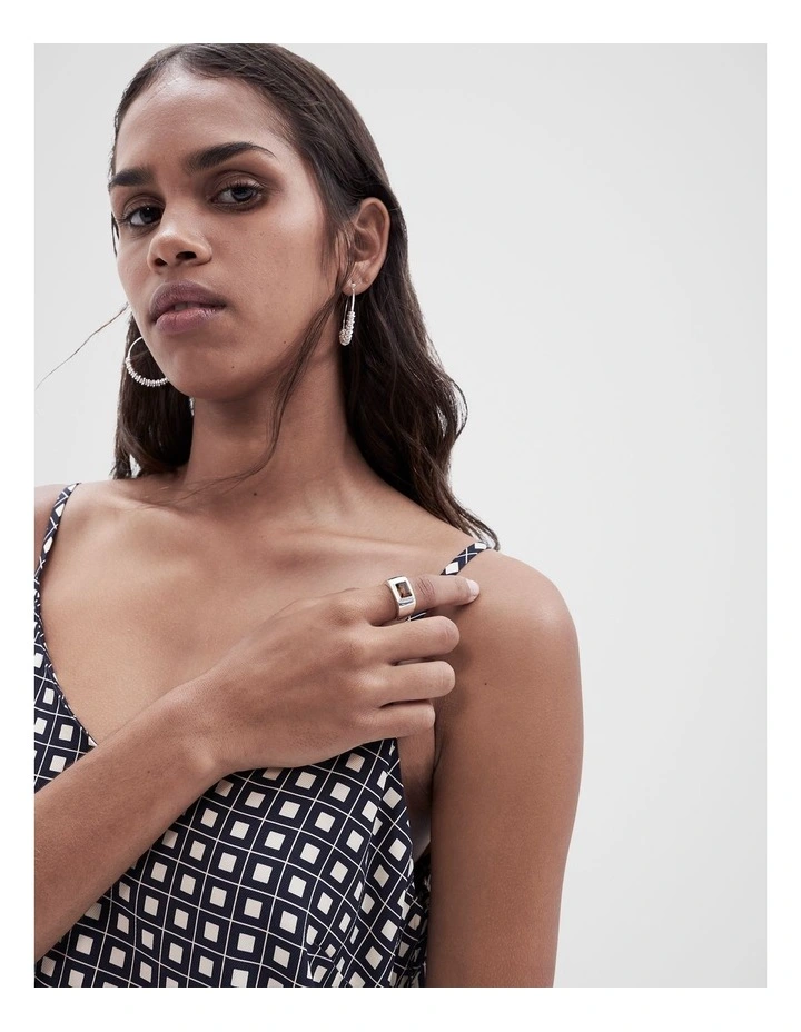 Unison Quartz Signet Ring in Silver | MYER