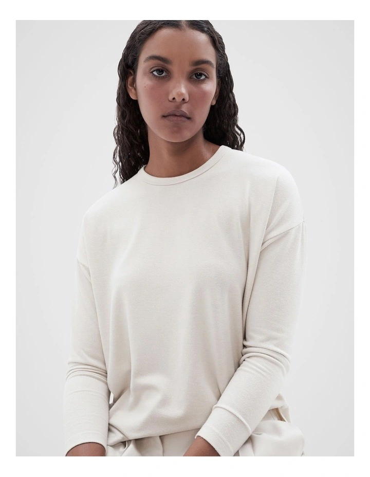 Unison Cosy Long Sleeve Tee in Cream | MYER