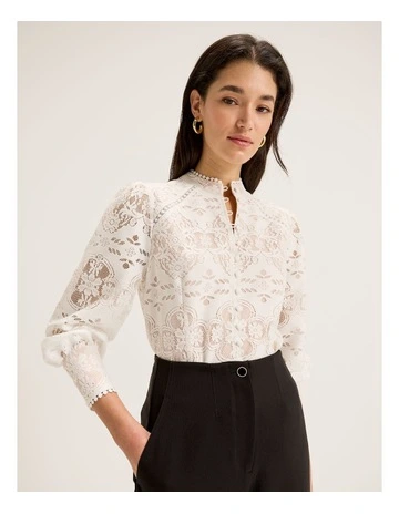 Review Nostalgia Lace Shirt In Black | MYER