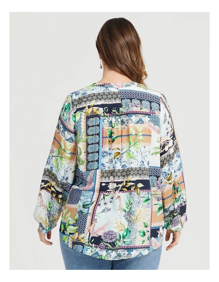 Taking Shape Natural Patchwork Print Shirt Print | MYER