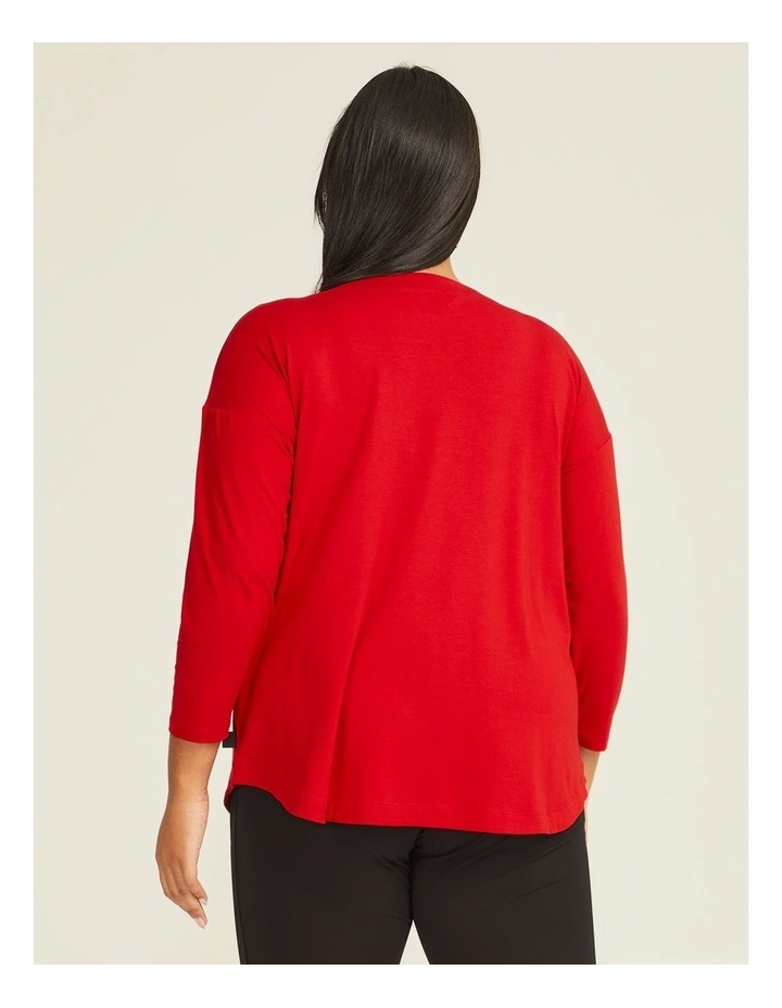 Taking Shape Natural Seeing Red Star Top in Racing Red | MYER