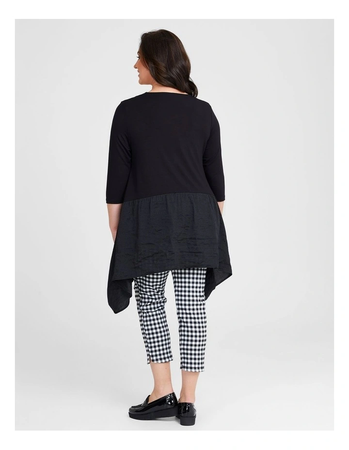 Taking Shape Amity Spliced Natural Tunic in Black | MYER
