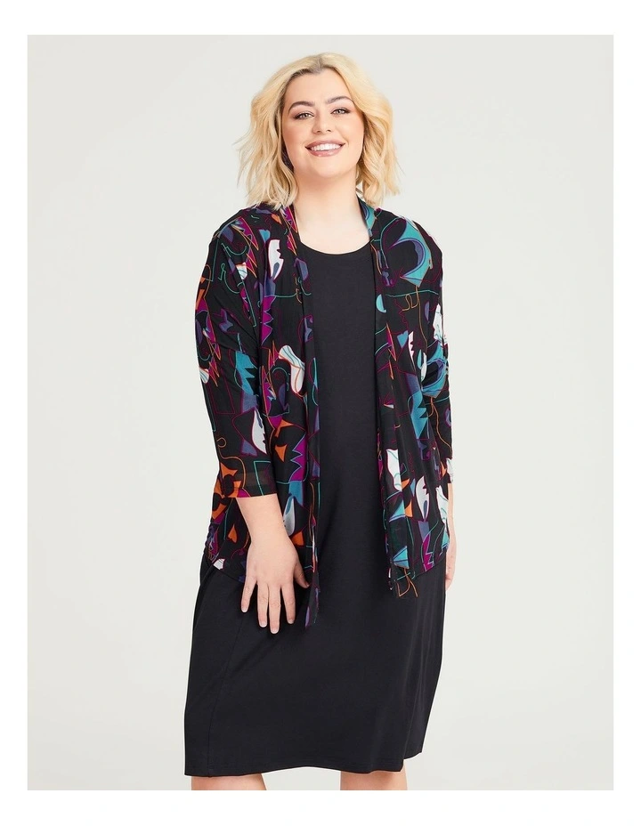 Taking Shape Mesh Abstract Cardigan in Print | MYER