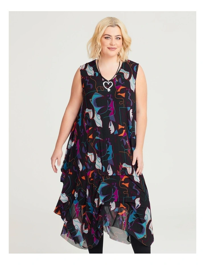Taking Shape Mesh Abstract Dress in Print | MYER