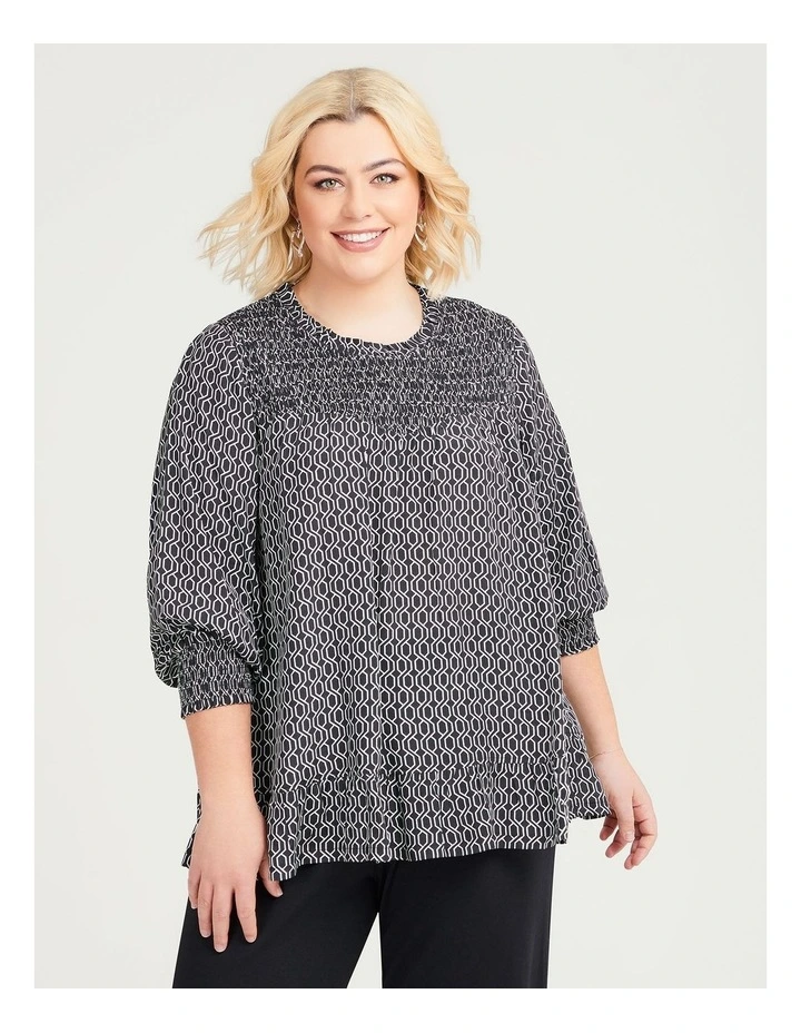 Taking Shape Natural Geo Top in Print | MYER