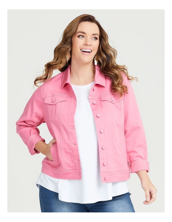 Taking Shape Coloured Classic Jacket in Rose Bloom | MYER