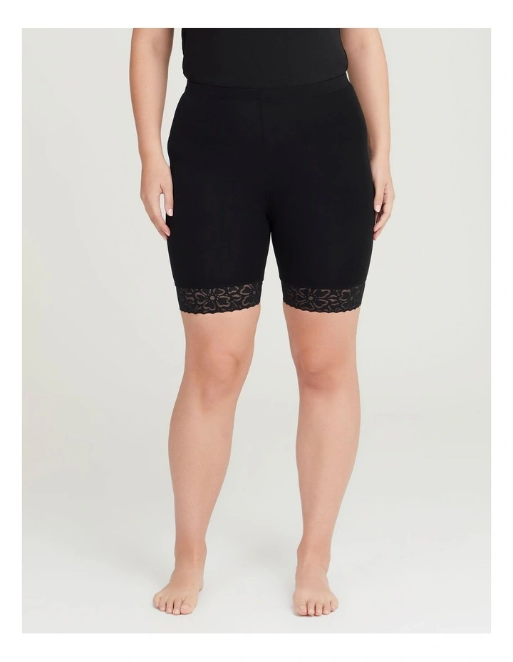 Taking Shape Bamboo Lace Anti Chafe Shorts in Black | MYER