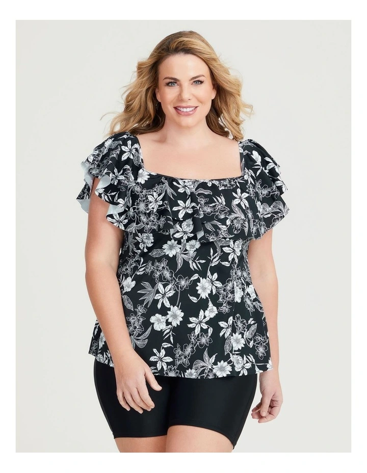 Taking Shape Wildflower Ruffle Tankini in Multi | MYER