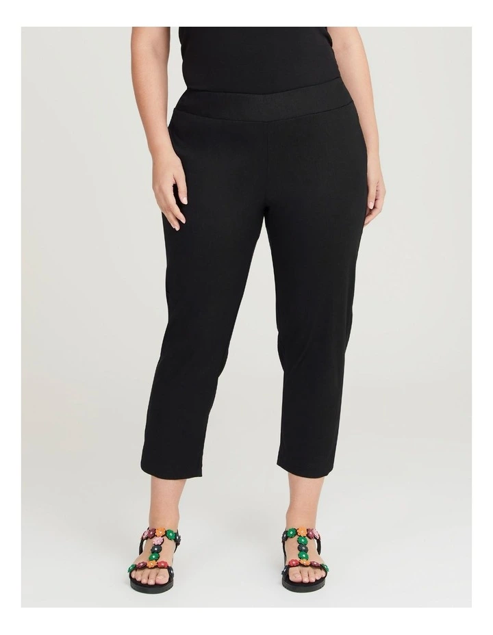 Taking Shape Linen Stretch Amira Pant in Black | MYER