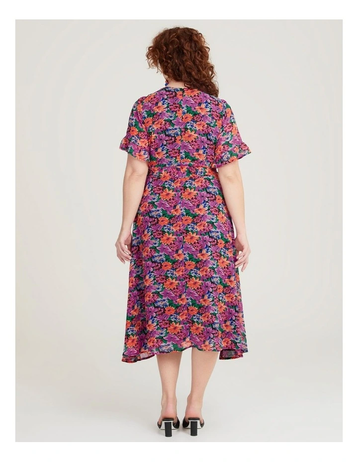 Taking Shape Ditsy Floral Chiffon Wrap Dress in Floral Print | MYER
