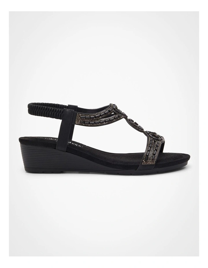 Taking Shape Annette Bling Flex Sandals in Black | MYER