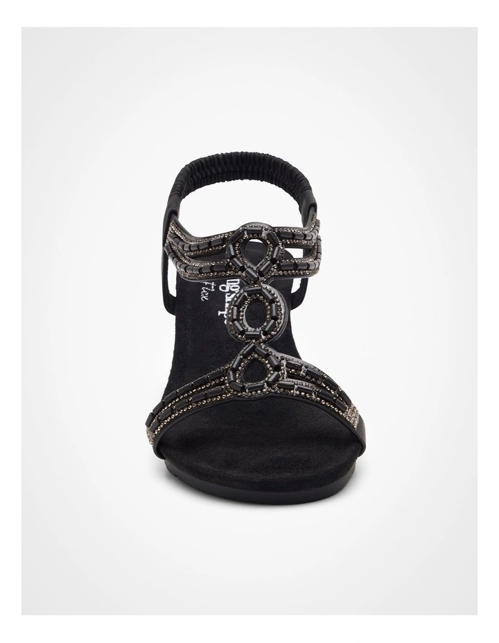 Taking Shape Annette Bling Flex Sandals in Black | MYER