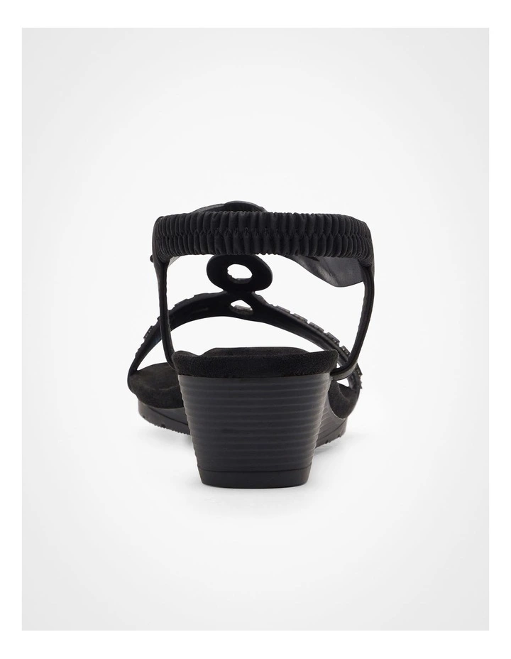 Taking Shape Annette Bling Flex Sandals in Black | MYER