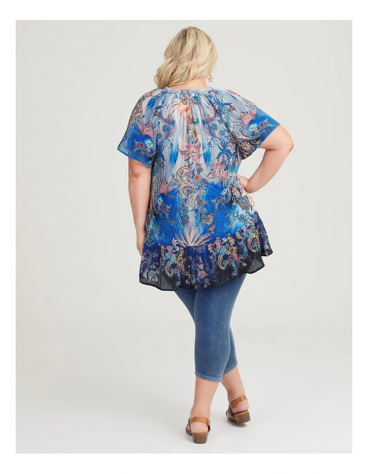 Taking Shape Elizabeth Natural Tile Tunic in Print | MYER