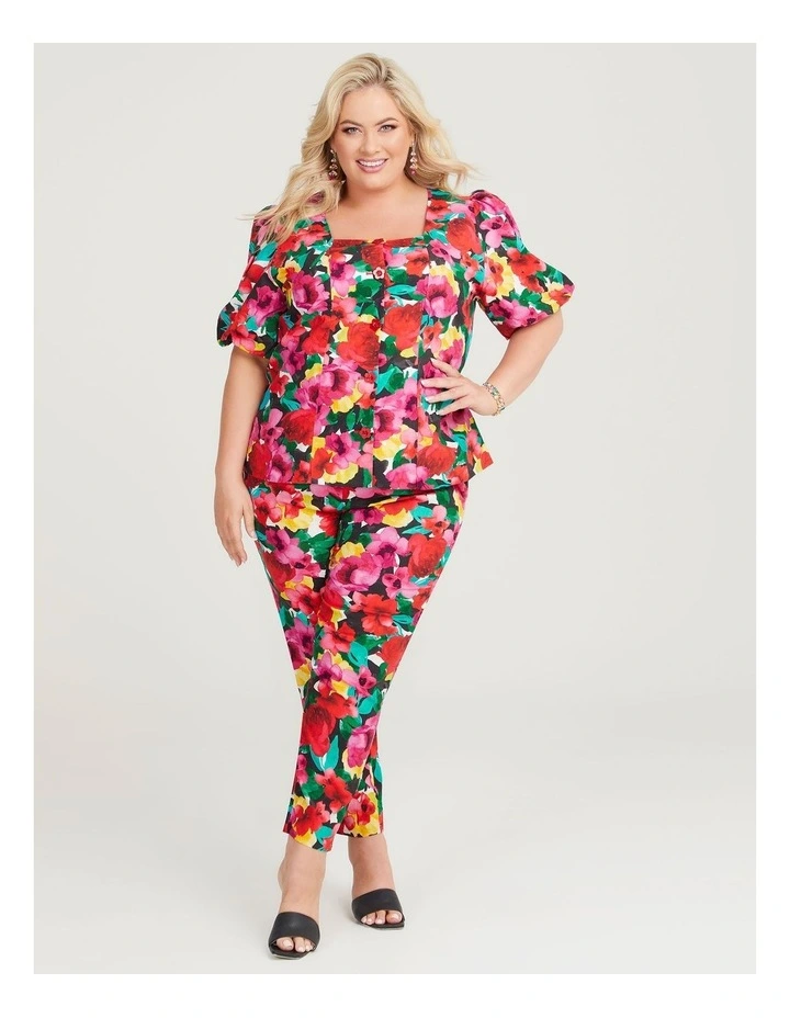 Taking Shape Petunia Floral Linen Jacket in Floral | MYER