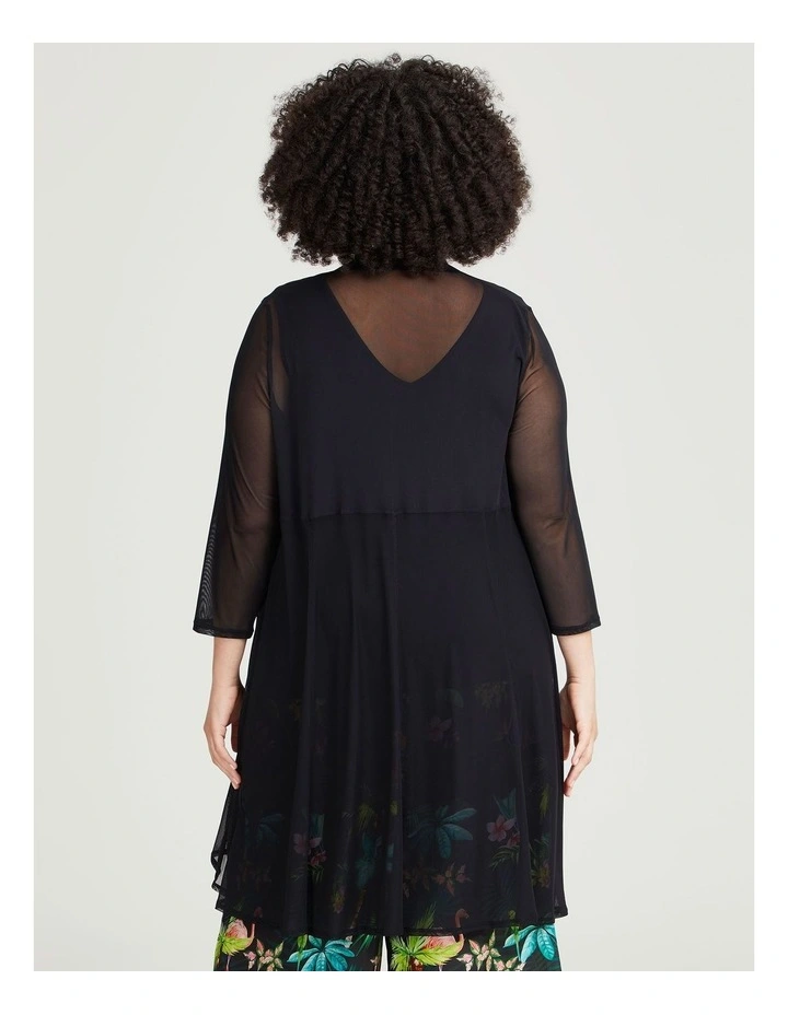 Taking Shape Mesh Essential Cardigan in Black | MYER