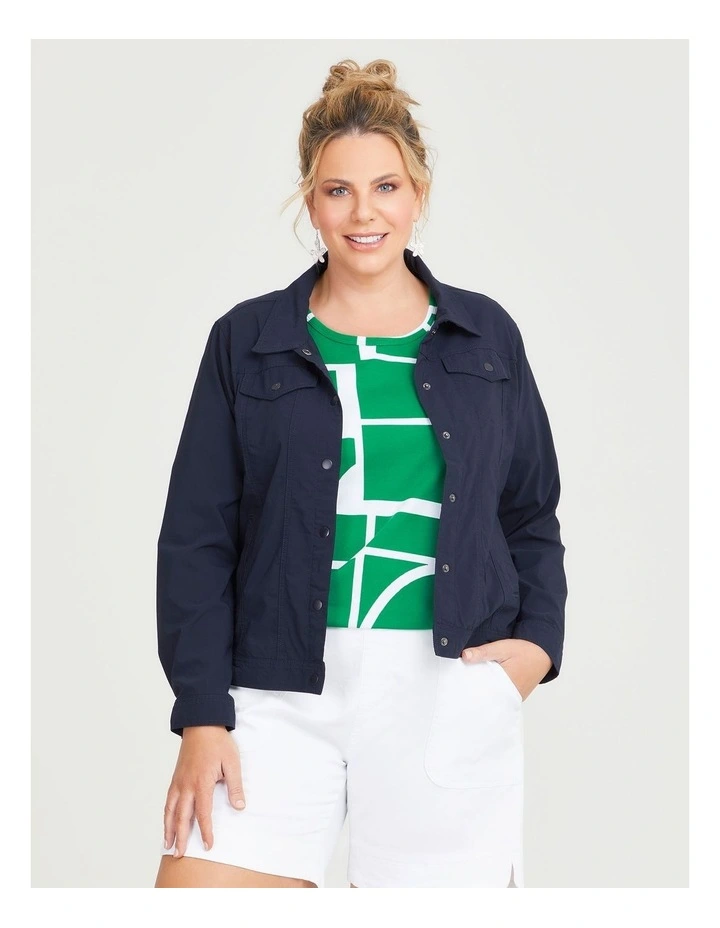 Taking Shape Castaway Casual Jacket in Navy | MYER