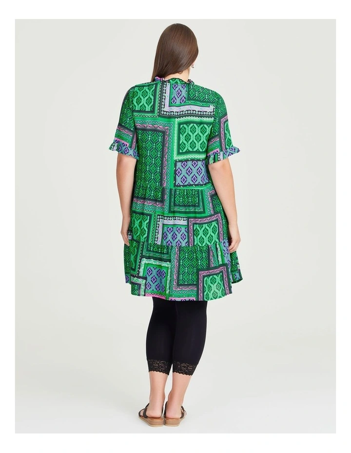 Taking Shape Tile Print Natural Tier Tunic in Print | MYER