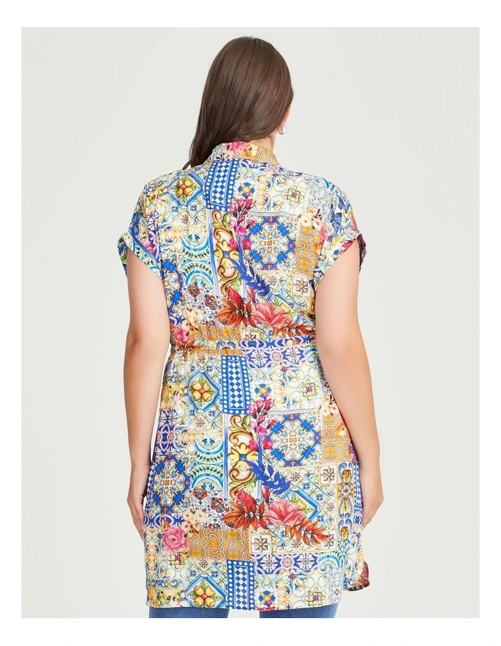 Taking Shape Natural Tile Tunic Shirt in Print | MYER